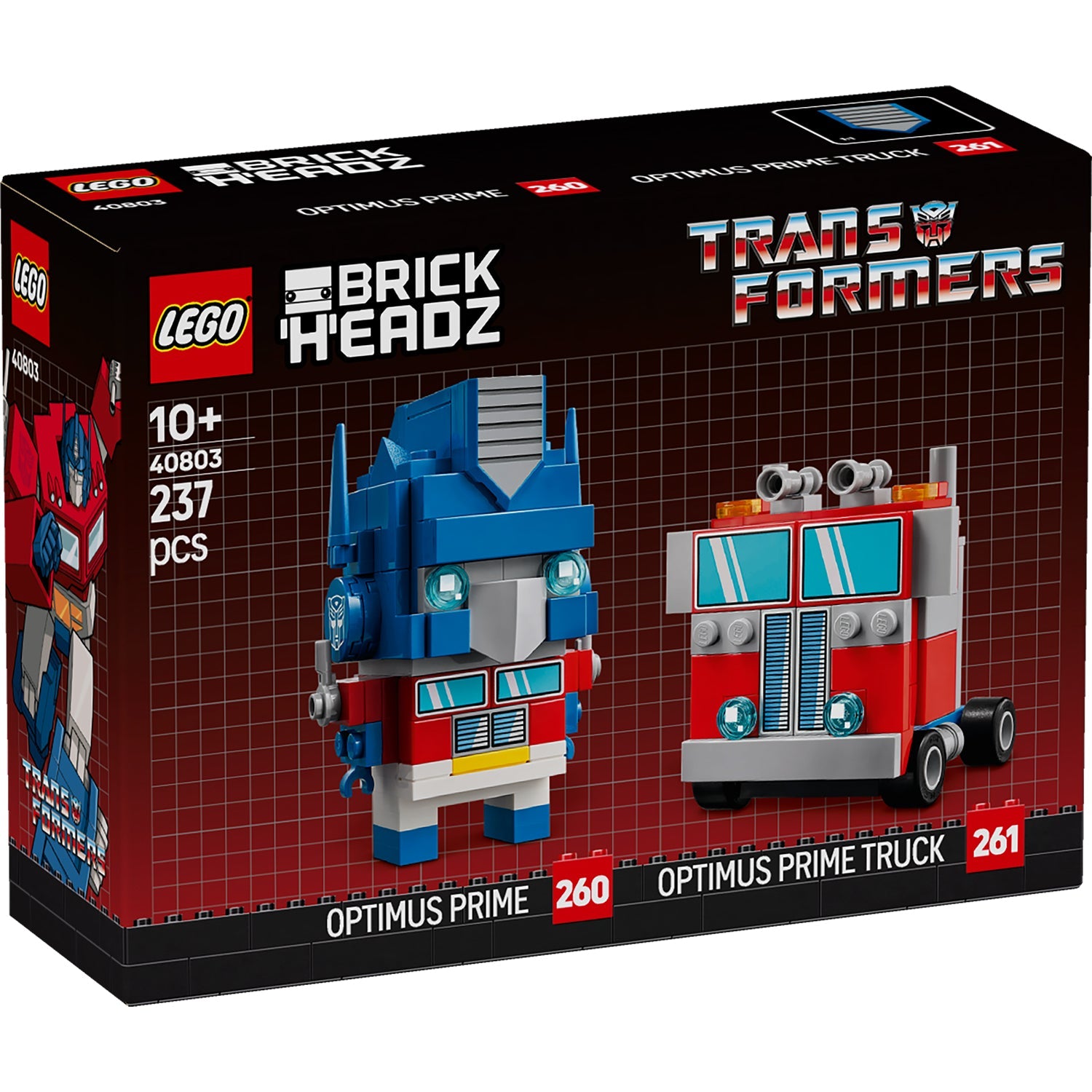 LEGO® BrickHeadz™ Transformers Optimus Prime Robot & Vehicle 40803 ...